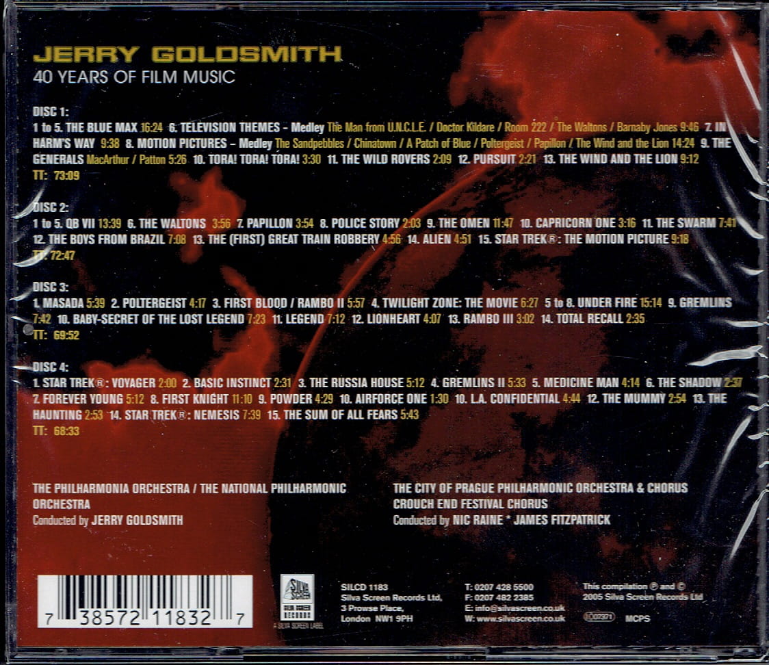 JERRY GOLDSMITH 40 Years Of Film Music 4xCD (SILCD-1183) OnVinylStore
