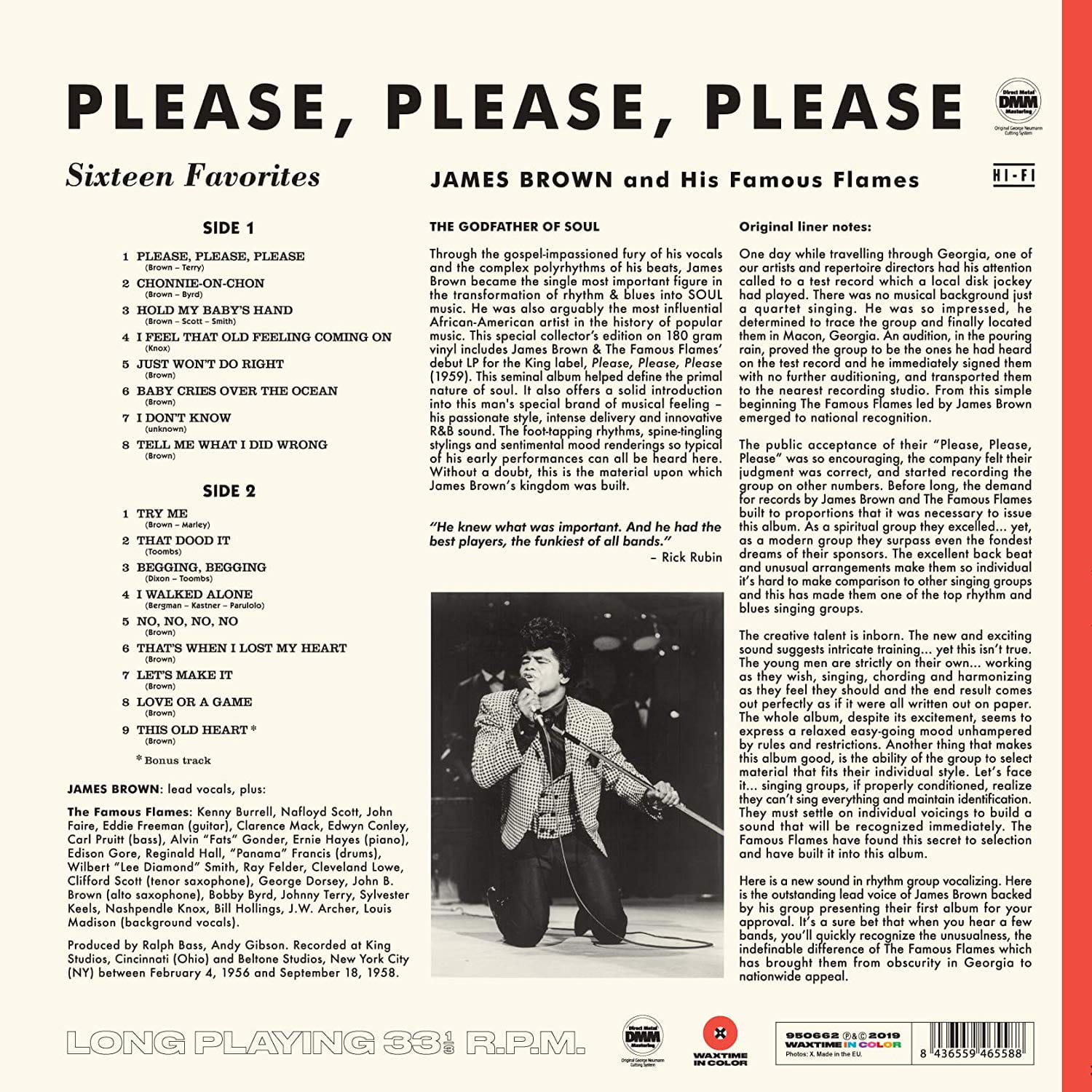JAMES BROWN & THE FAMOUS FLAMES Please, Please, Please (180g COLOR ...